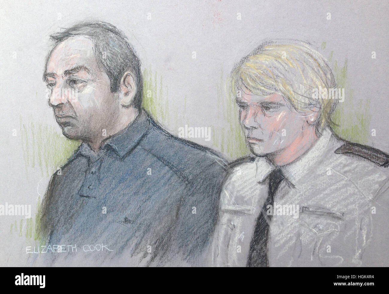 Court artist elizabeth cook ian hi-res stock photography and images - Alamy