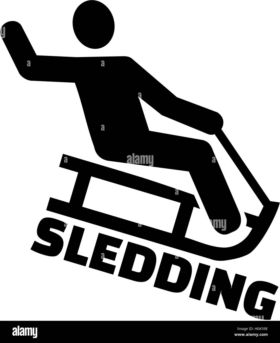 Sledding Black and White Stock Photos & Images - Alamy
