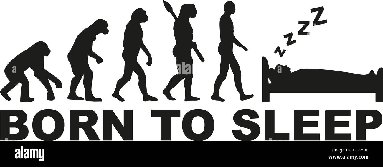 Sleeping evolution - born to sleep Stock Photo - Alamy
