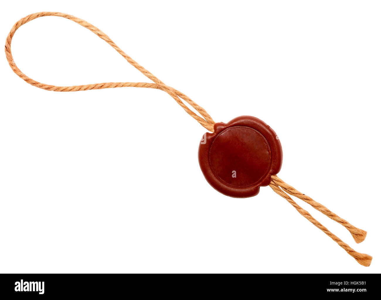 Post stamps , Empty seal wax with the cord isolated on white Stock ...
