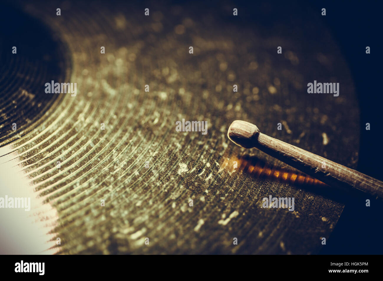 Drumstick hitting cymbal hi-res stock photography and images - Alamy