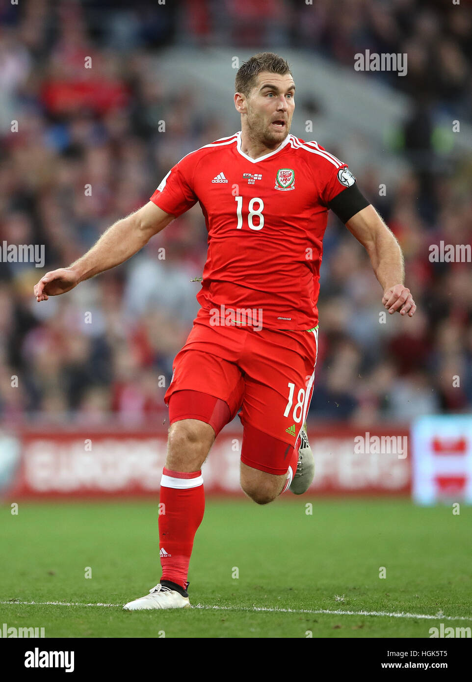 Sam Vokes, Wales Stock Photo - Alamy