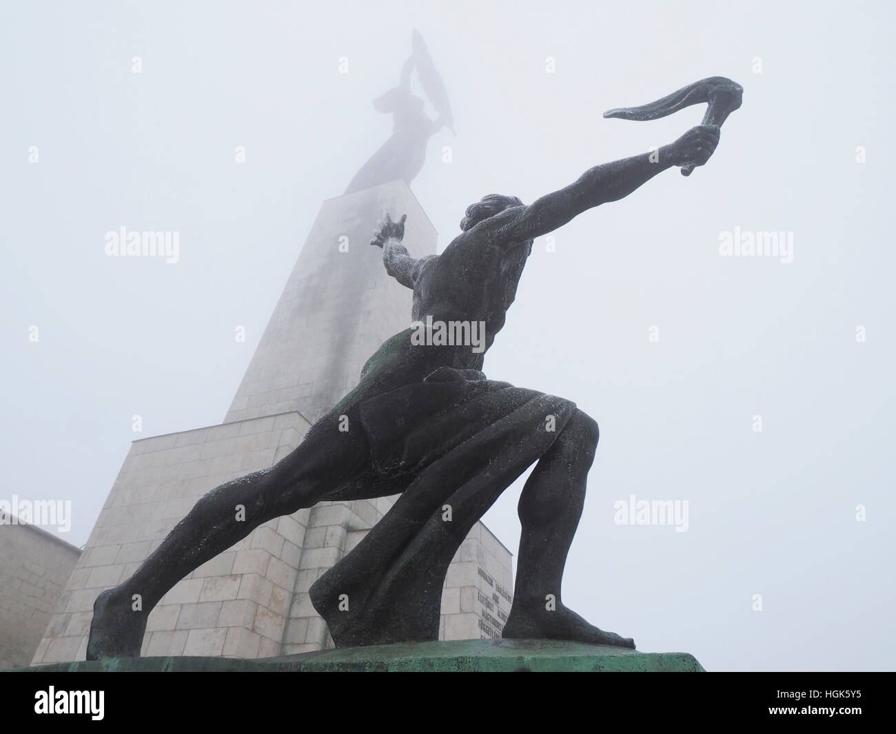 Liberty Freedom monument in Budapest, Hungary. Built in 1947 to ...