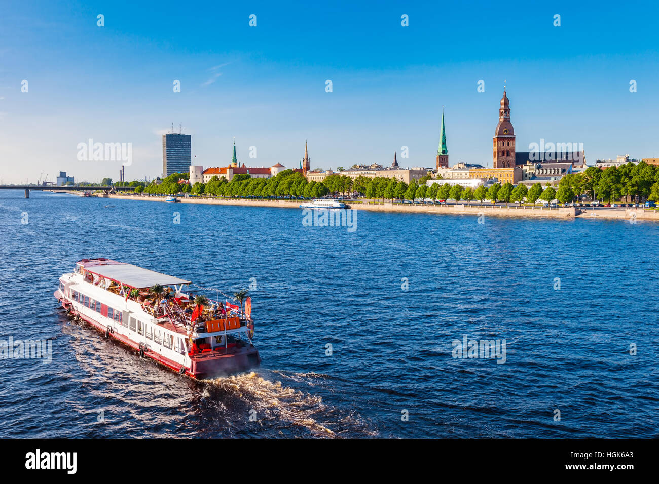 Old boat on river daugava hi-res stock photography and images - Alamy