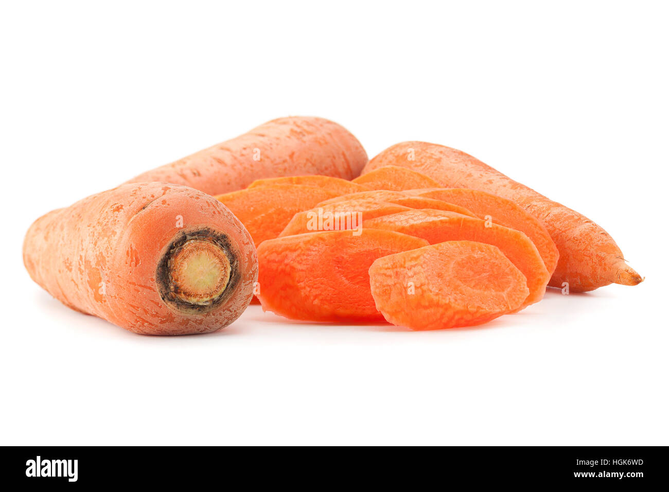 Ripe big carrot vegetable closeup isolated on white Stock Photo - Alamy
