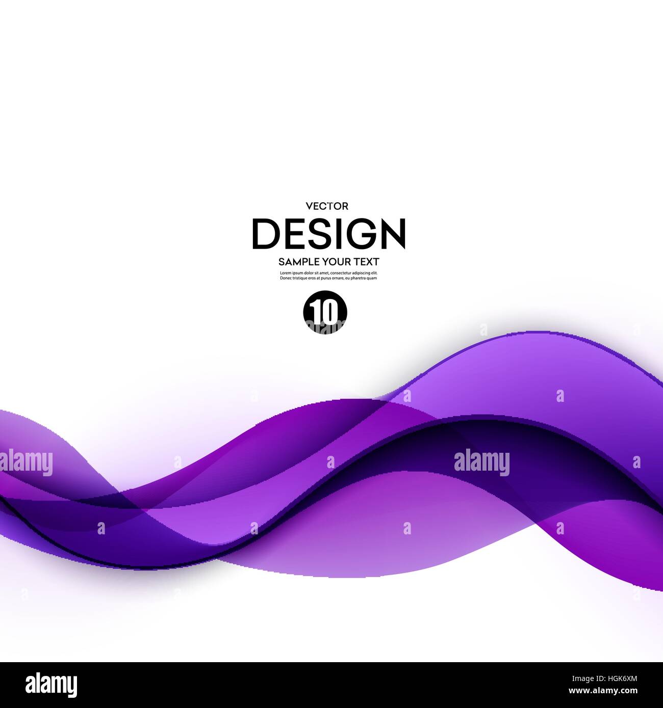 Abstract smooth color wave vector. Curve flow purple motion ...