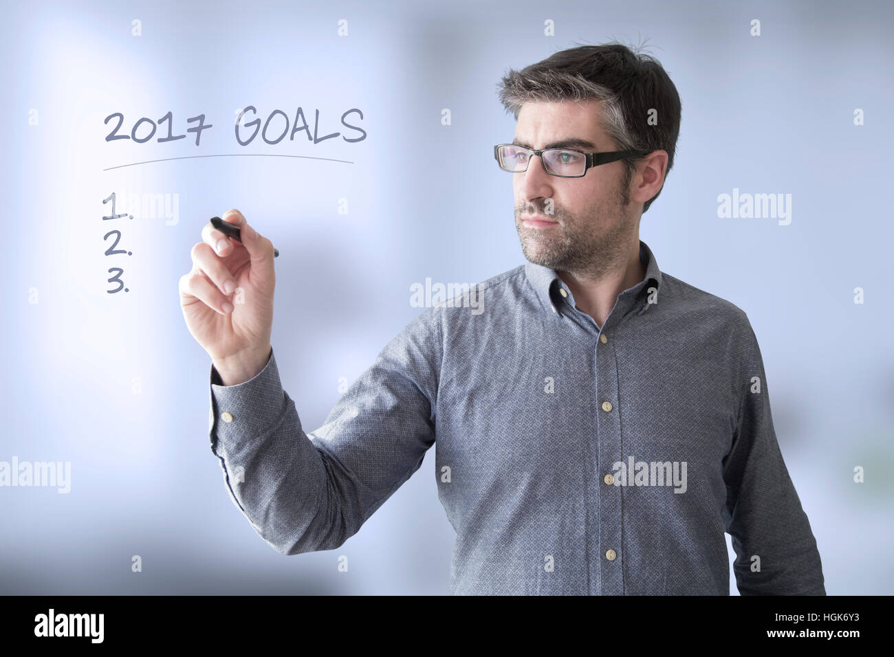 Businessman drawing goals hi-res stock photography and images - Alamy