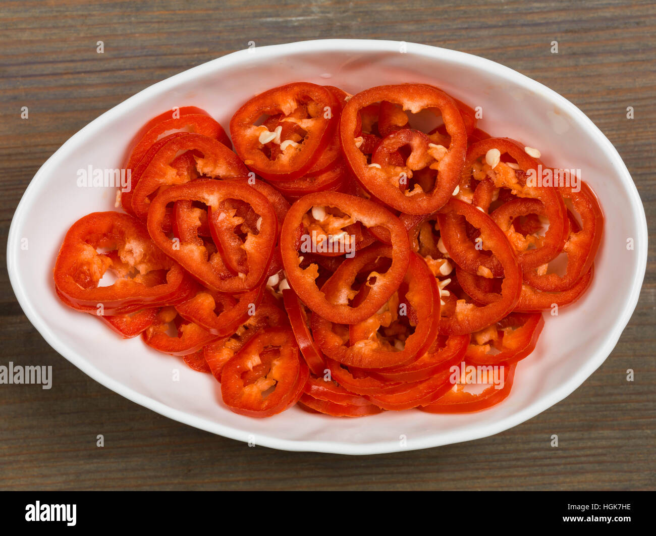 Sliced Red Chilli in a Bowl Hot Aromatic Spices Stock Photo - Alamy