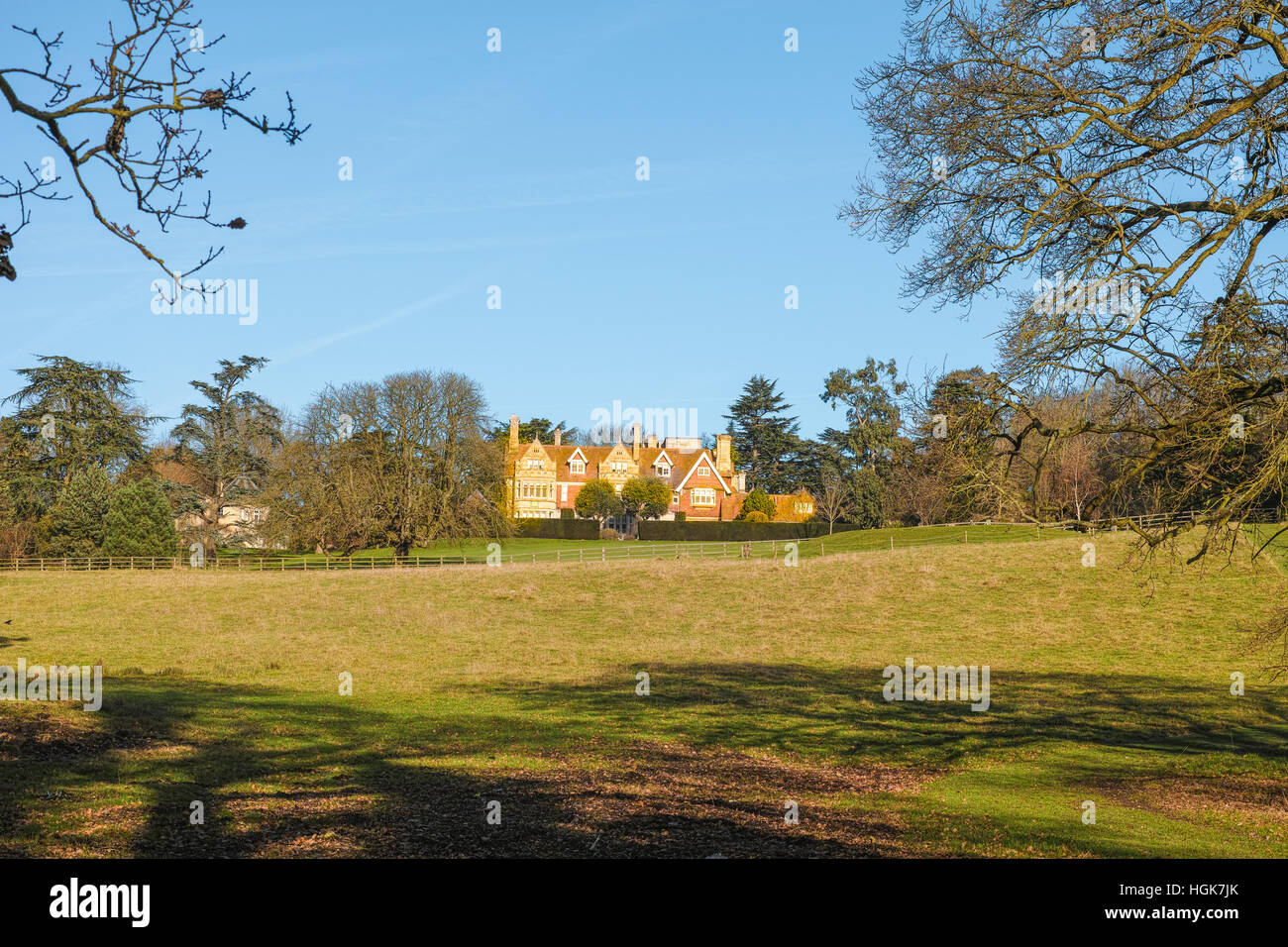 Hambleton Hall atop the hill from Rutland Water Stock Photo - Alamy