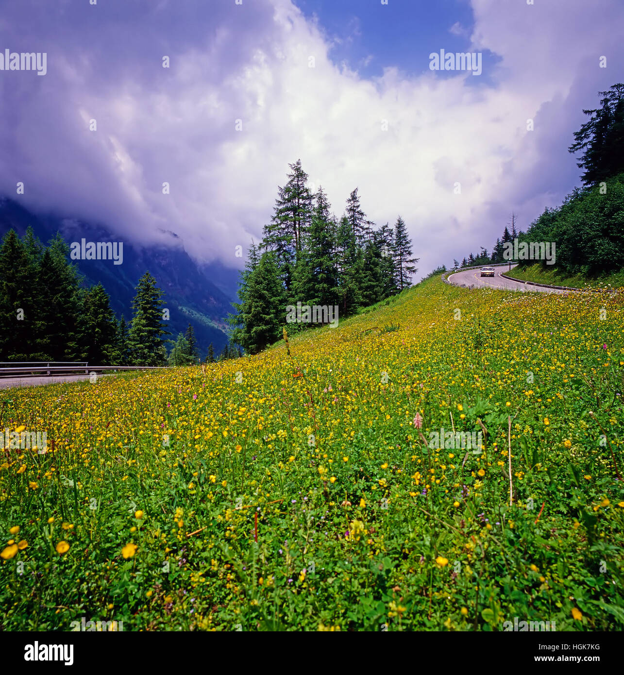 Alps road hi-res stock photography and images - Alamy