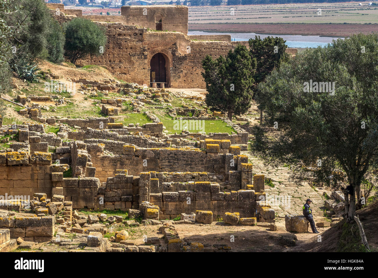 Ruins In The Necropolis Of Cellah Rabat Morocco Stock Photo - Alamy