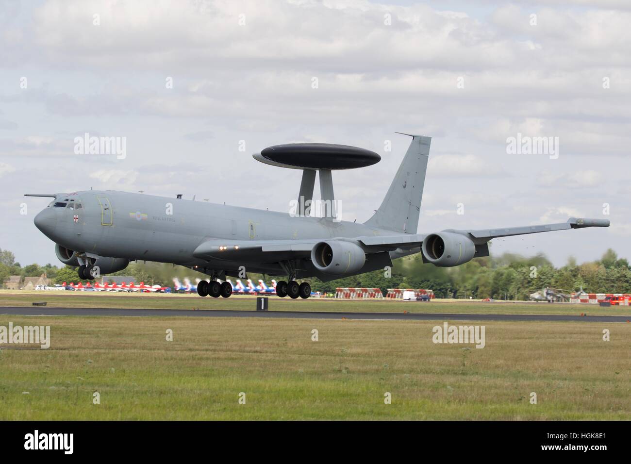 Royal Air Force Boeing E-3D Sentry AEW1 landing at RAF Fairford Stock ...