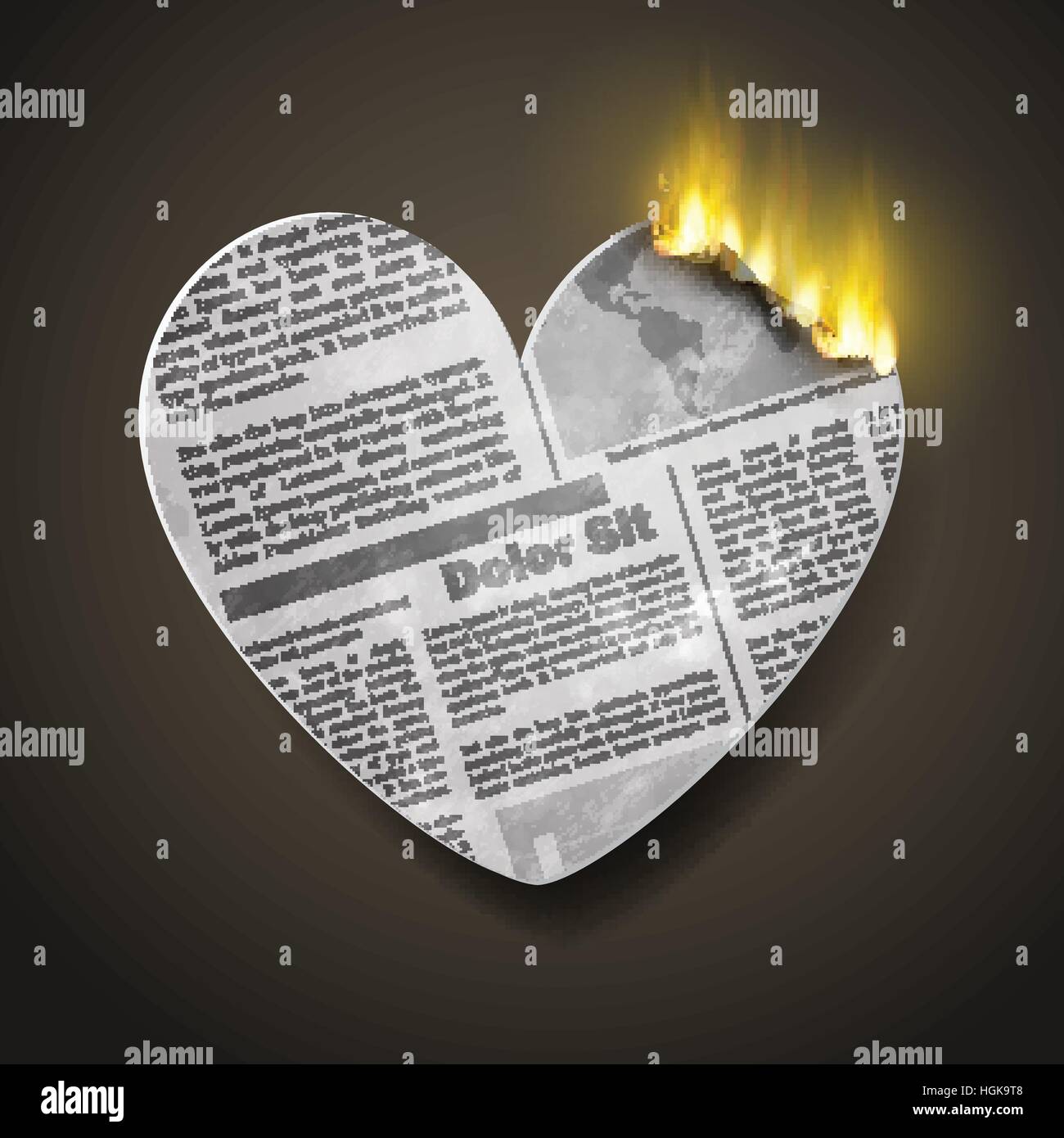 Burning newspaper Stock Vector Images - Alamy