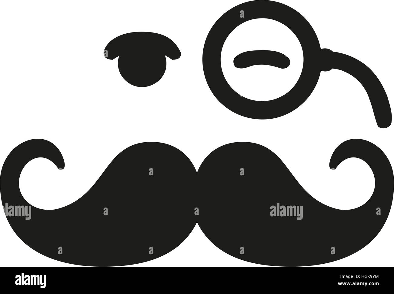 Monocle moustache Cut Out Stock Images & Pictures - Alamy