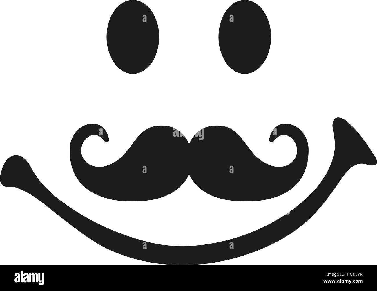 Smiley Face With Mustache