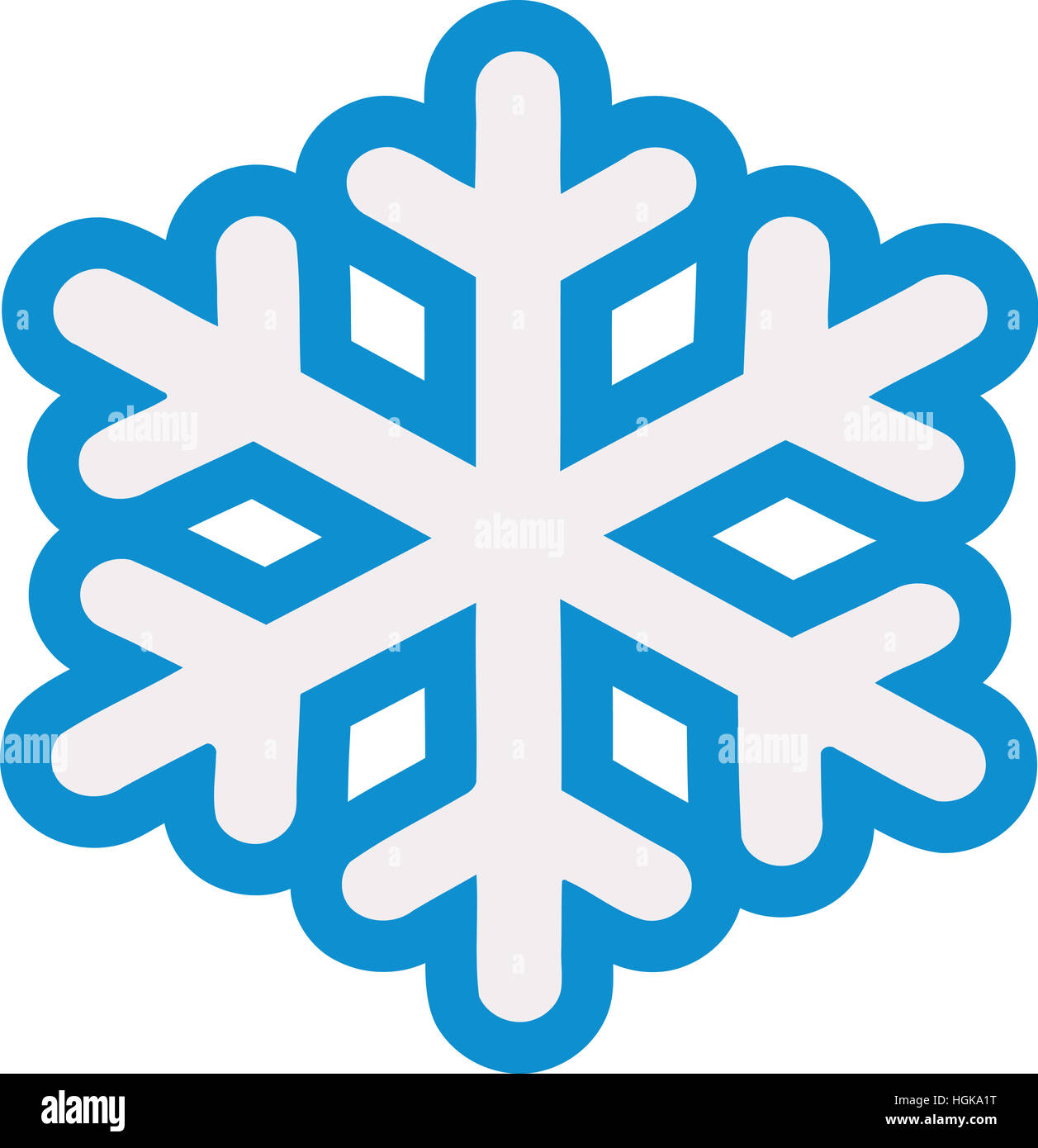 Snow in two colors with outline Stock Photo - Alamy