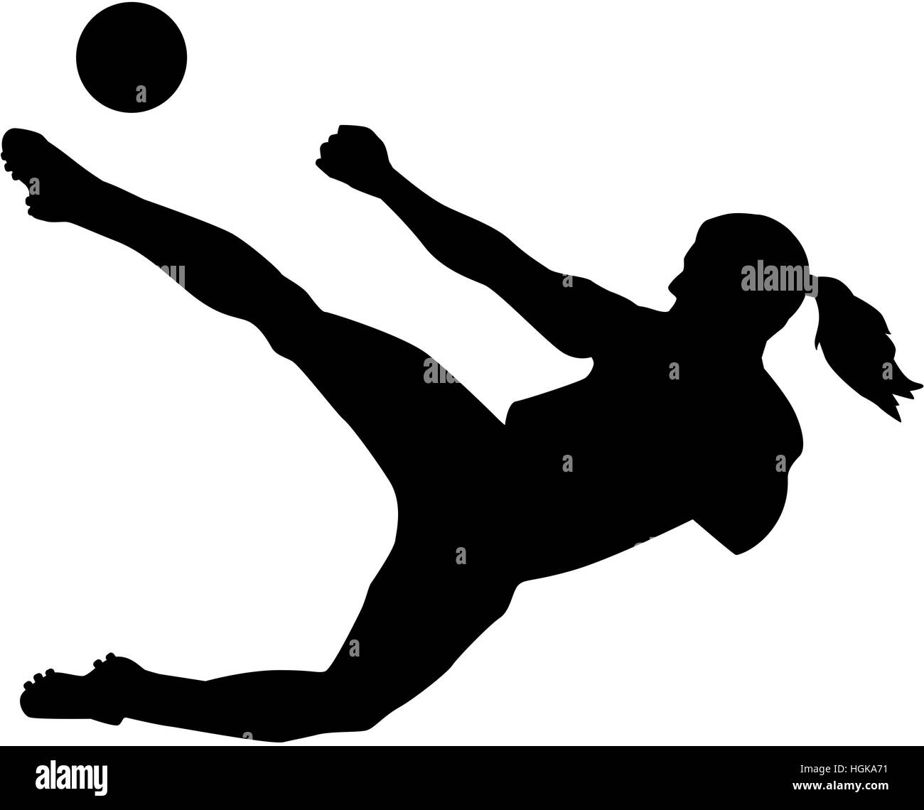 Female soccer football player silhouette hi-res stock photography and ...