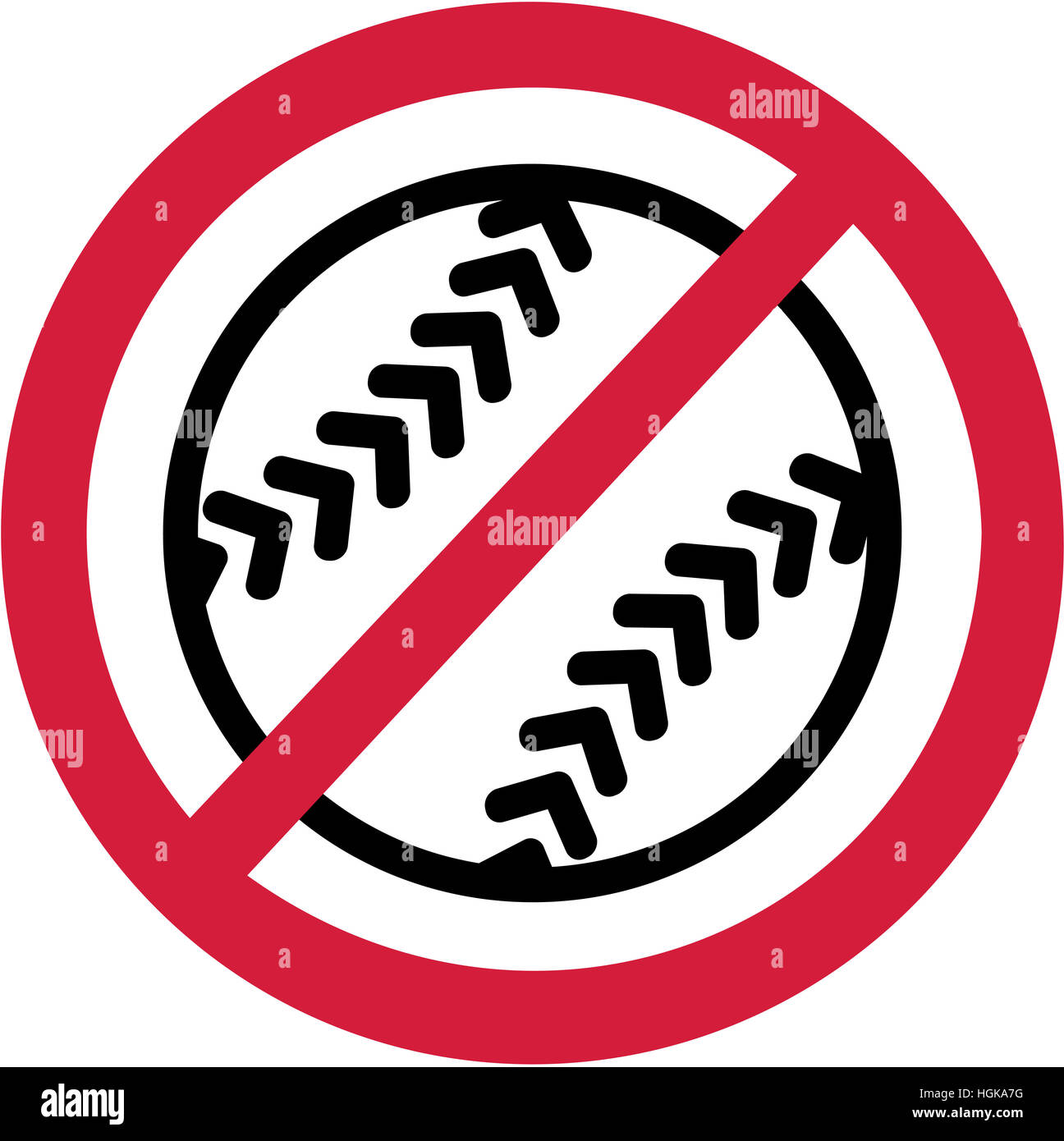 No Baseball Sign