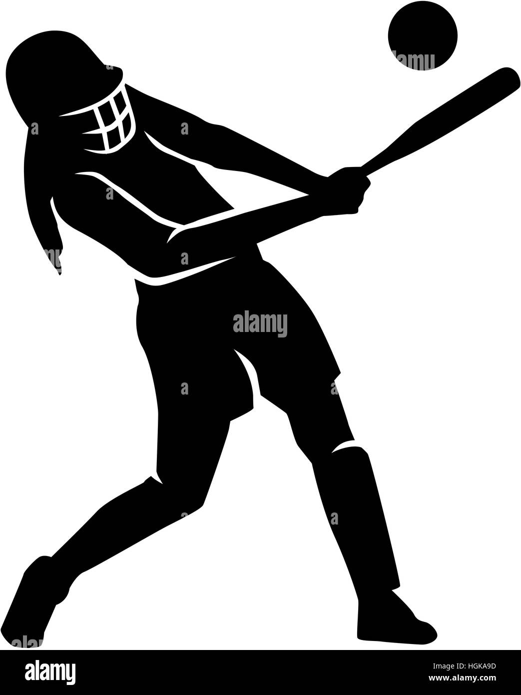 Woman playing softball hi-res stock photography and images - Alamy
