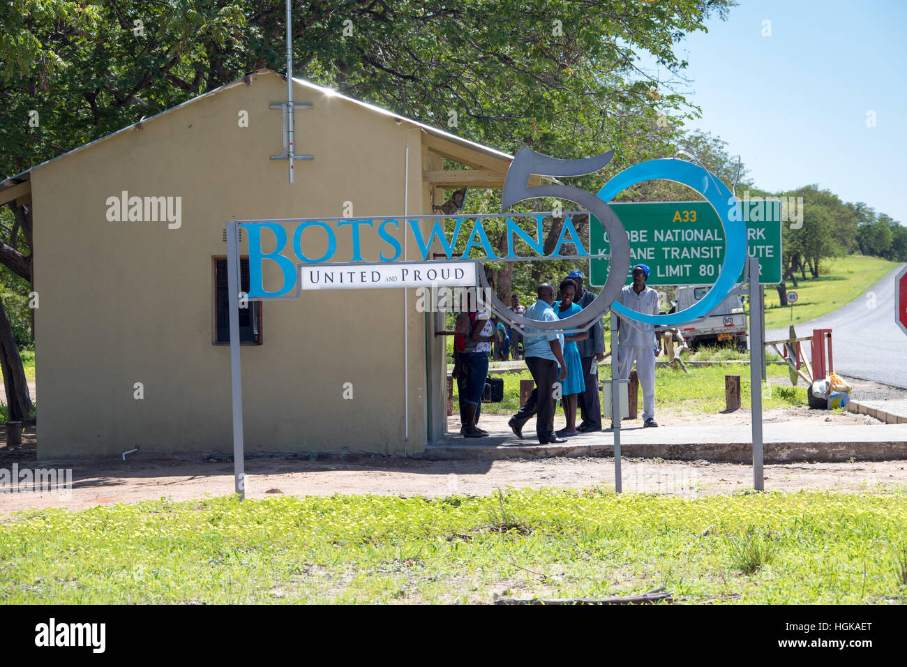 Chobe National Park, Kasane Transit Route, Botswana, Africa Stock Photo ...