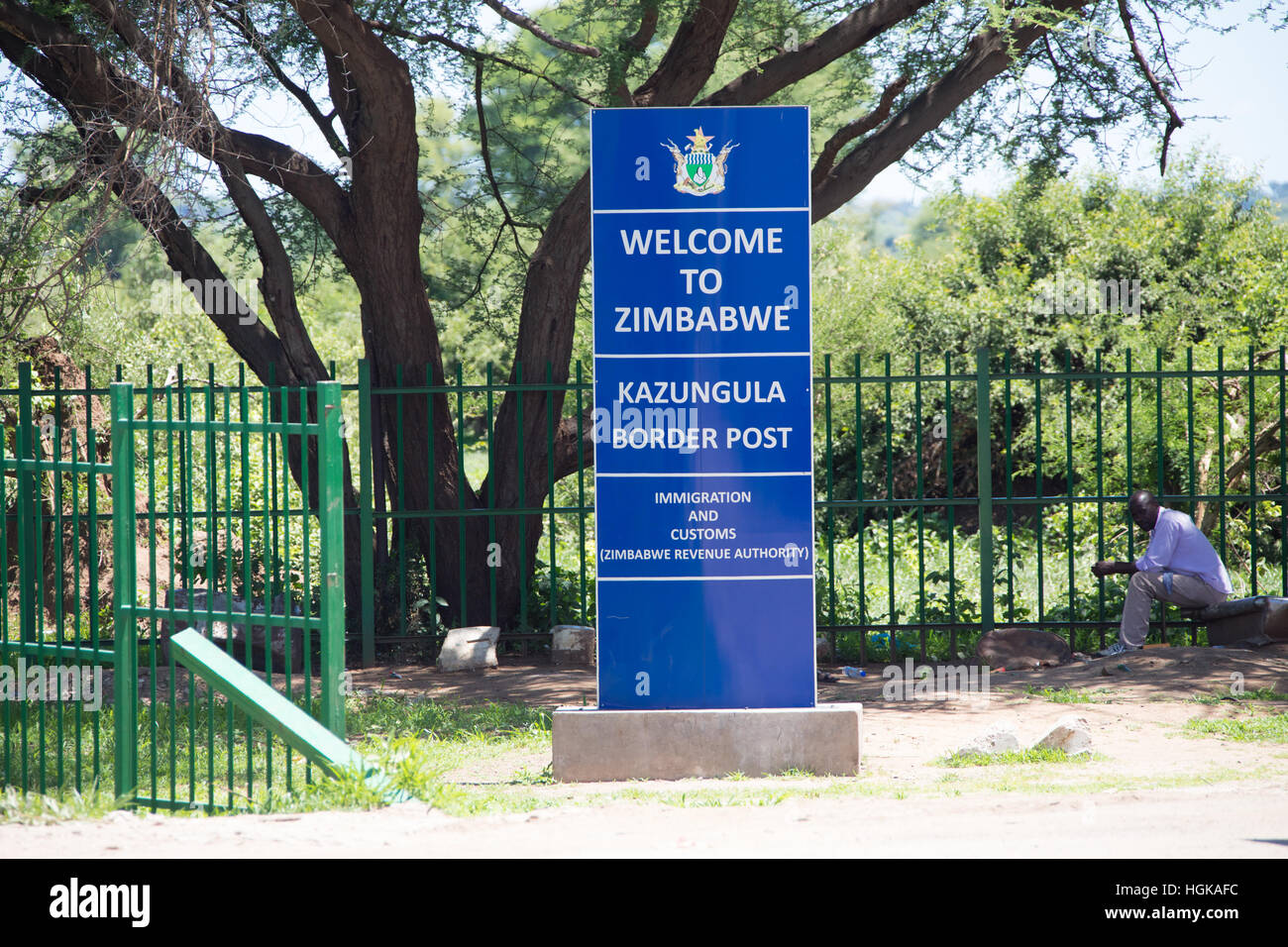 Kazungula Border Post between Zimbabwe and Botswana, Africa Stock Photo ...
