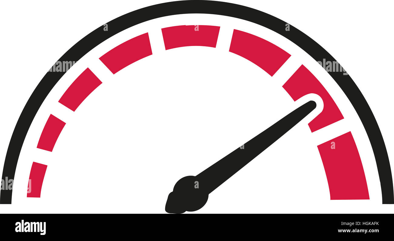 Icon of a speed in two colors Stock Photo - Alamy