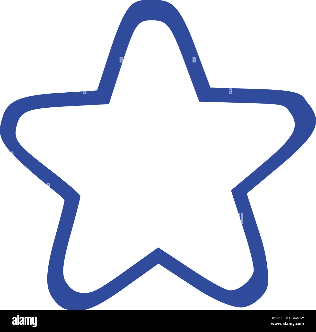 Star with blue border Stock Photo - Alamy