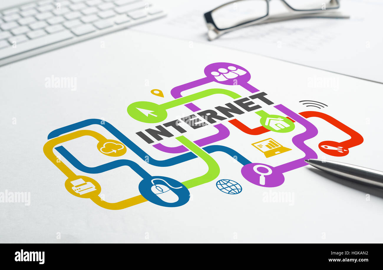 Network media background Stock Photo - Alamy