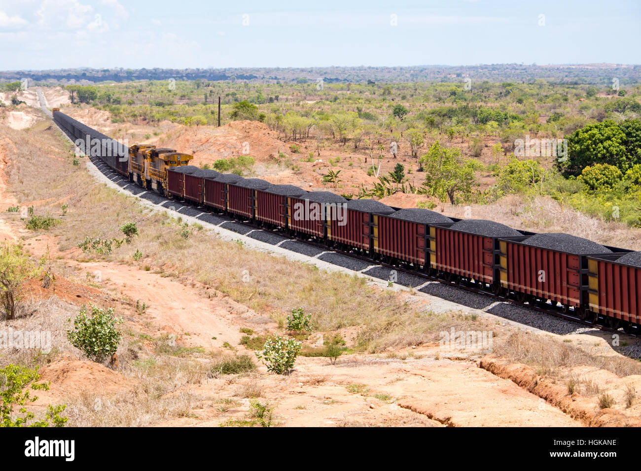 Coal train in Mozambique Stock Photo - Alamy