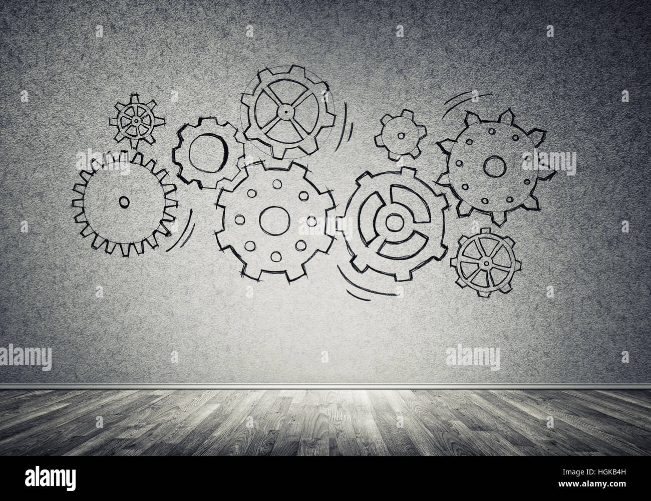 Gear mechanism as teamwork concept Stock Photo - Alamy