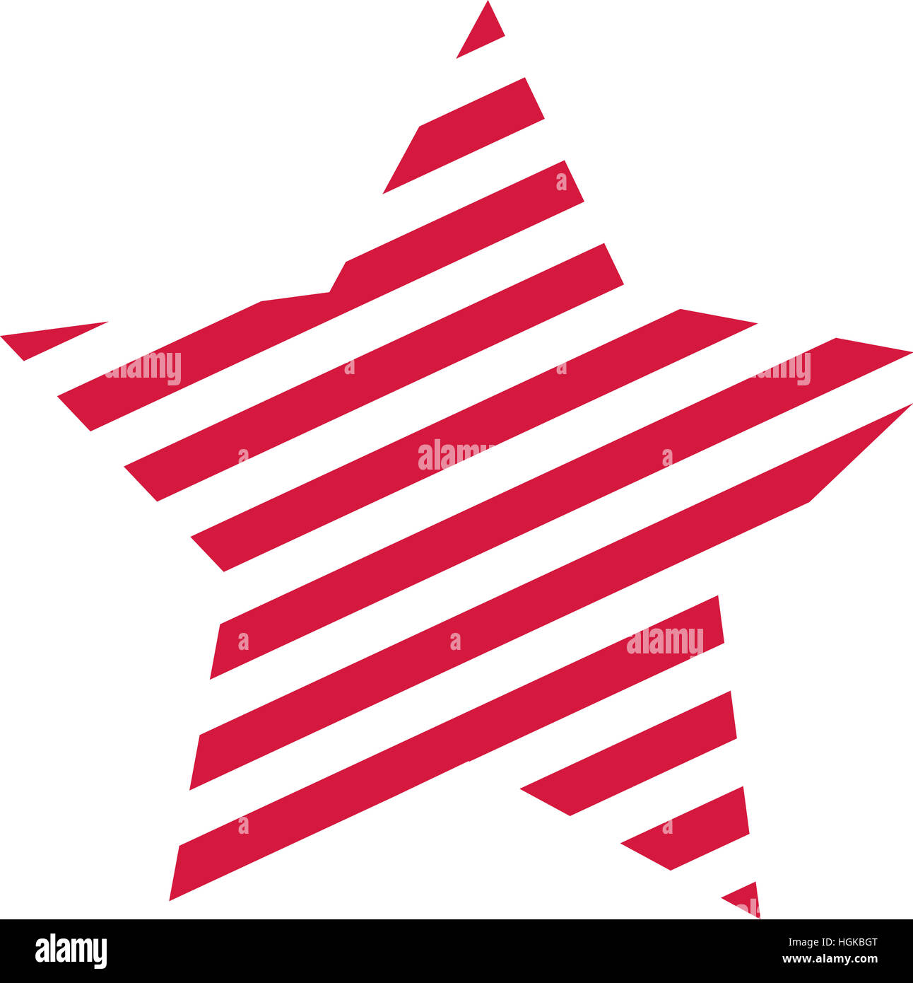 Red striped star Stock Photo - Alamy