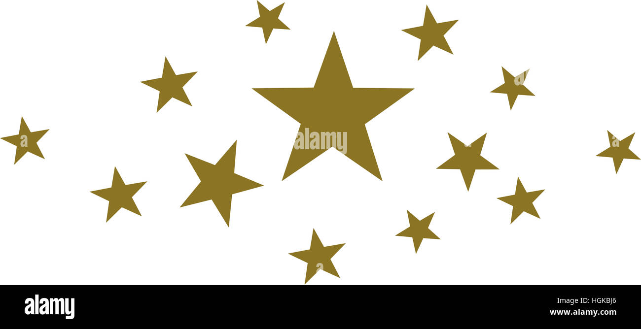 Set of golden stars Stock Photo - Alamy