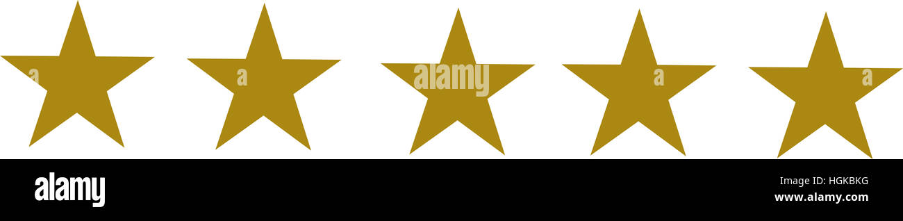 Five golden stars set Stock Photo - Alamy