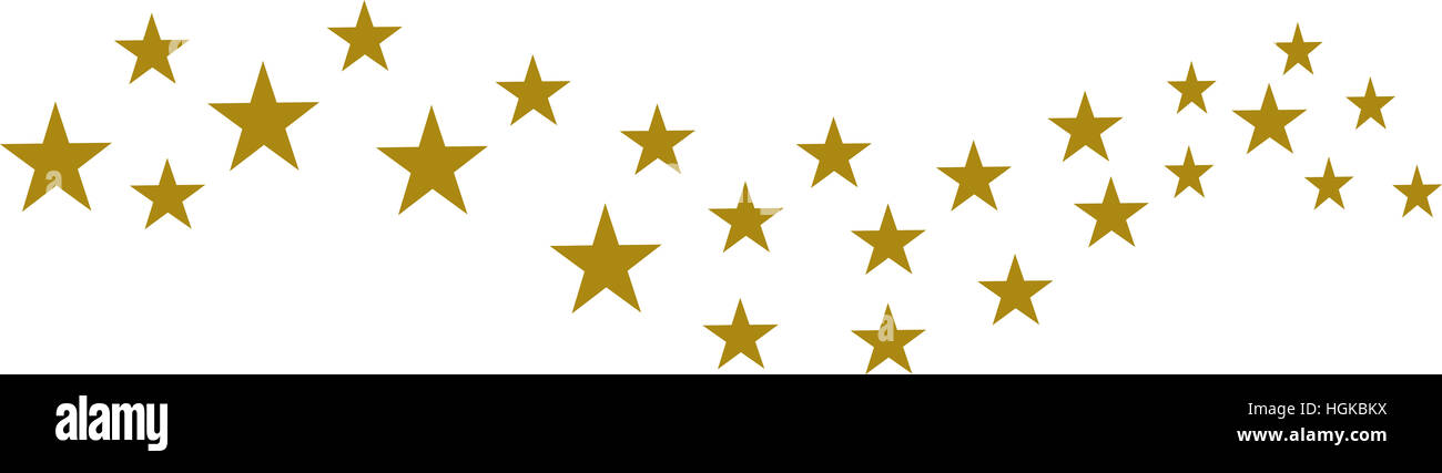 Big set of golden stars in wave shape Stock Photo - Alamy