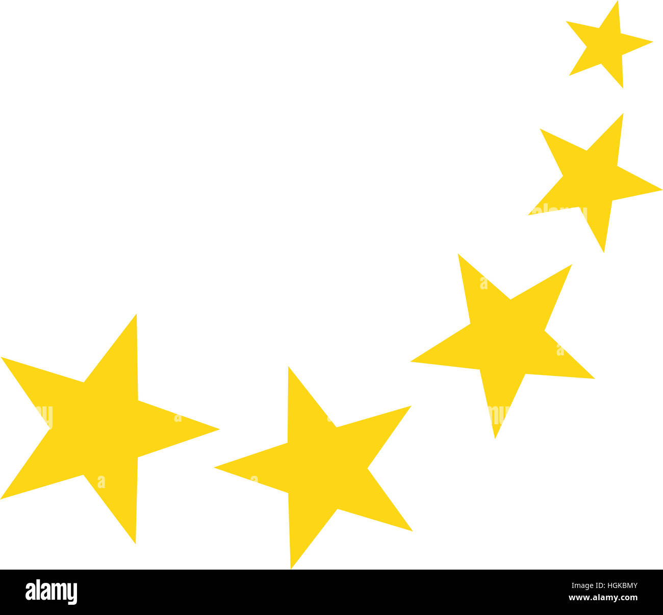 Falling yellow stars Stock Photo - Alamy