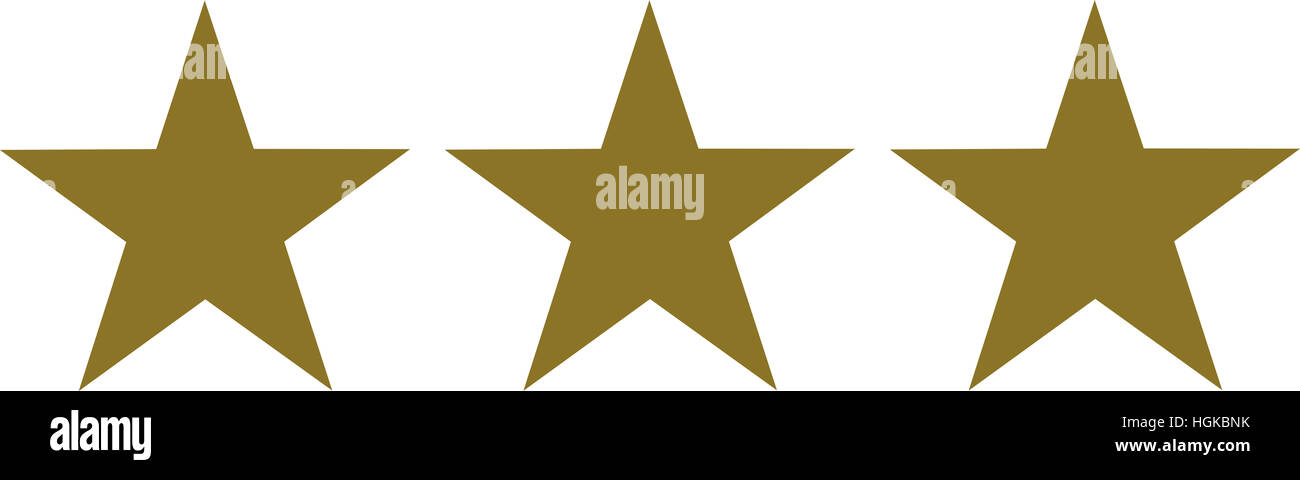 Three golden stars Stock Photo - Alamy