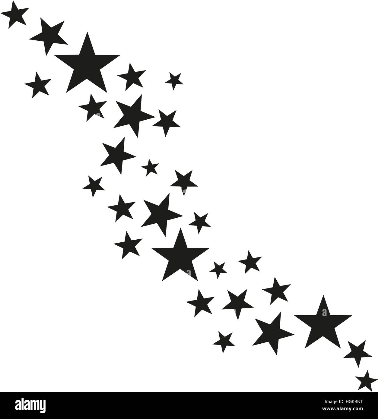 Wave with many stars Stock Photo - Alamy