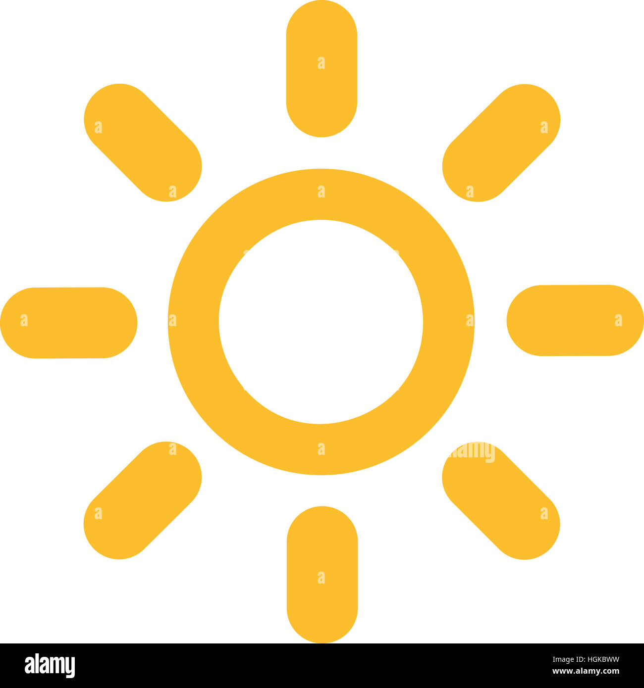 Simple sun icon Stock Photo - Alamy