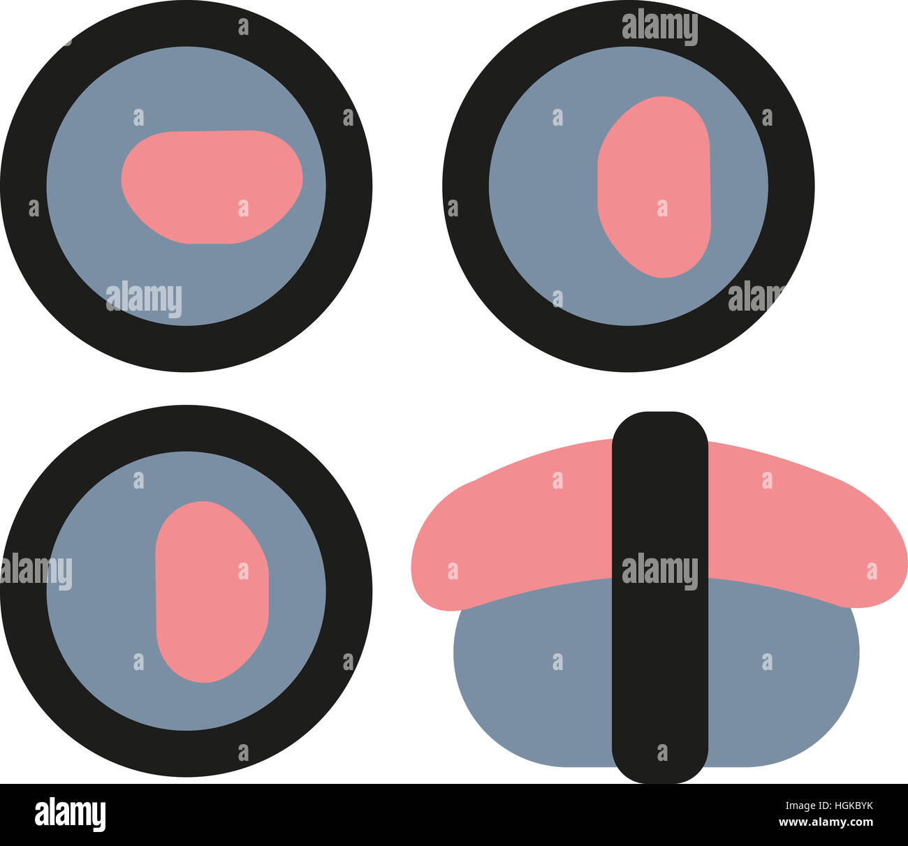 Fresh sushi rolls fish Cut Out Stock Images & Pictures - Alamy