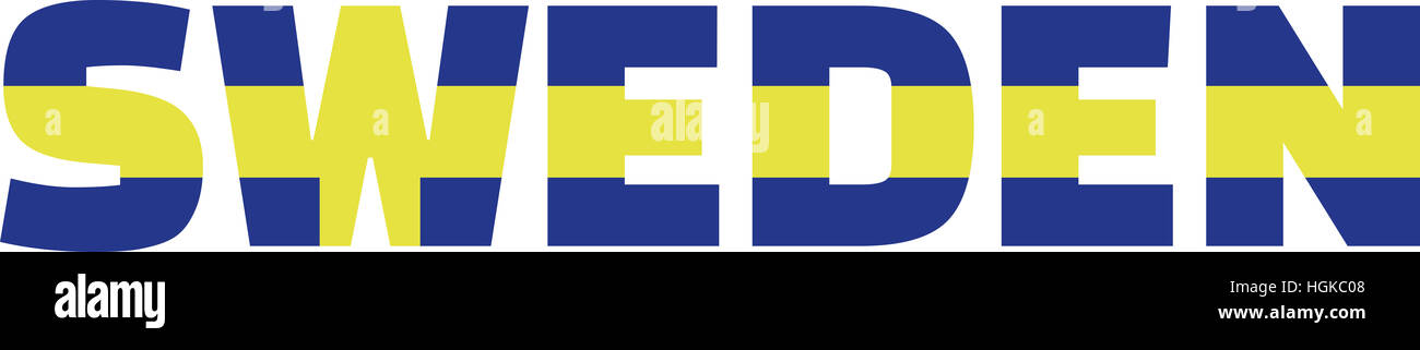 Sweden flag word Stock Photo - Alamy