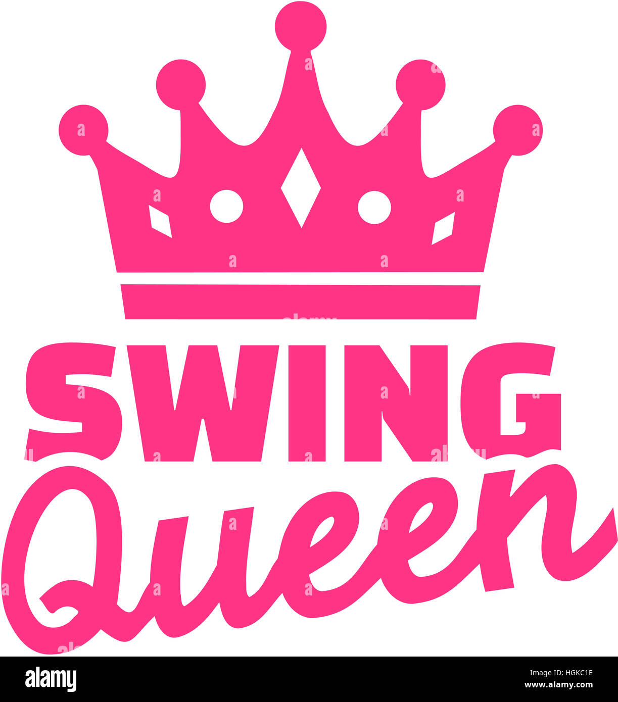 Swing dance queen with crown Stock Photo - Alamy