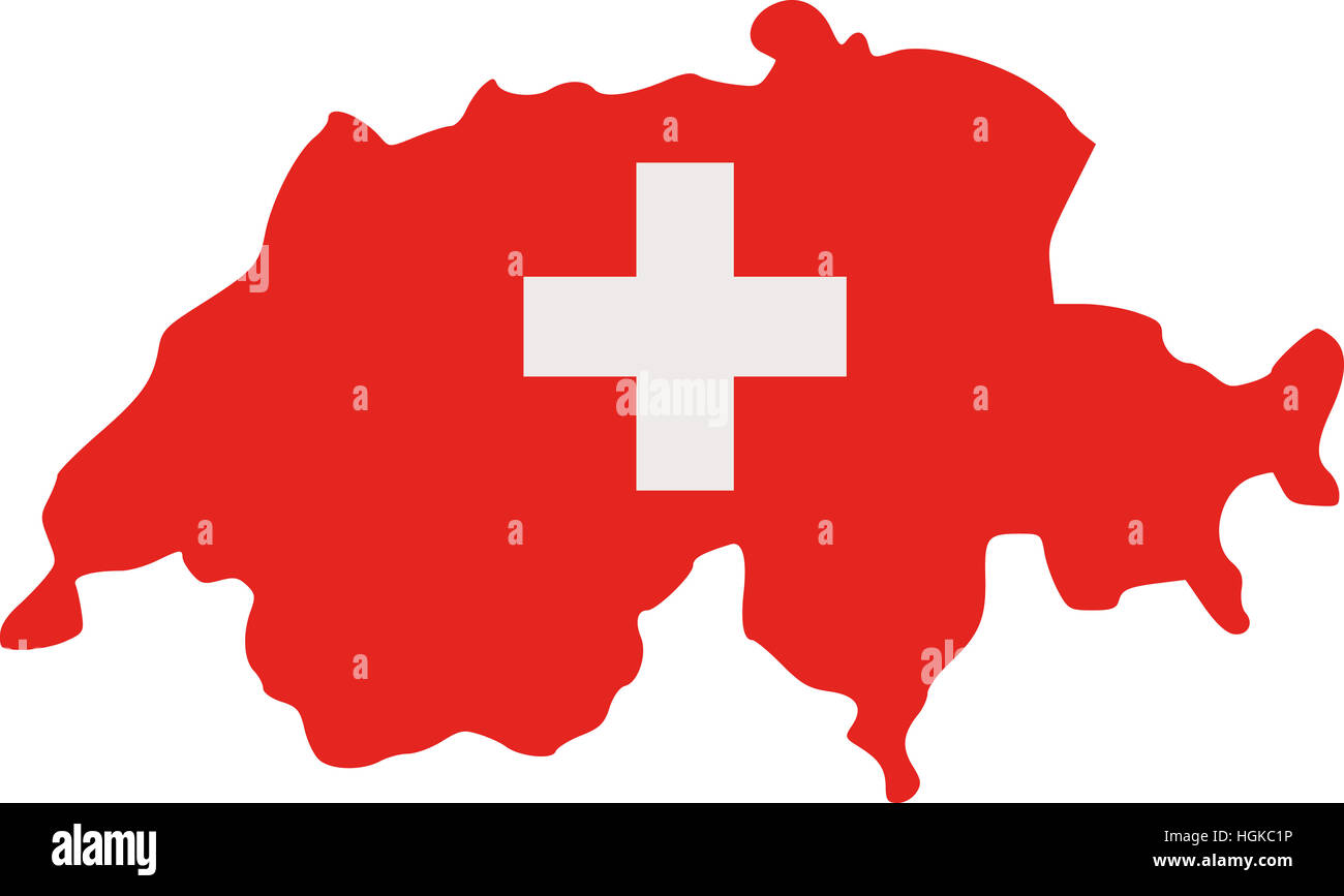 Switzerland country map hi-res stock photography and images - Alamy