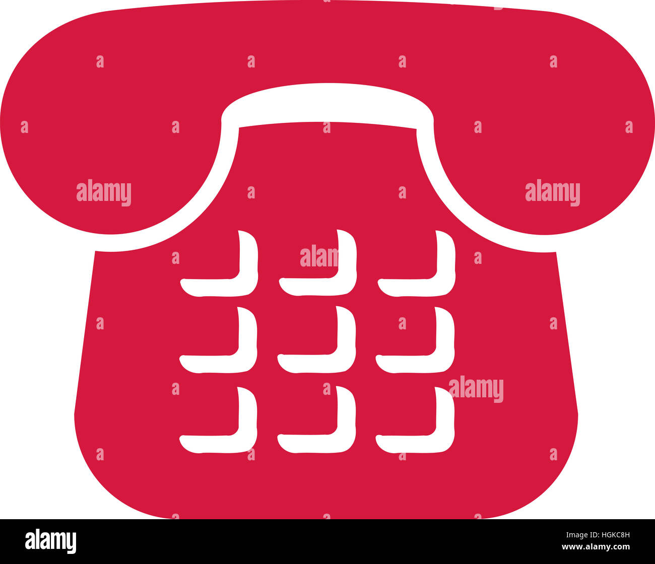 Red retro telephone handset hi-res stock photography and images - Alamy