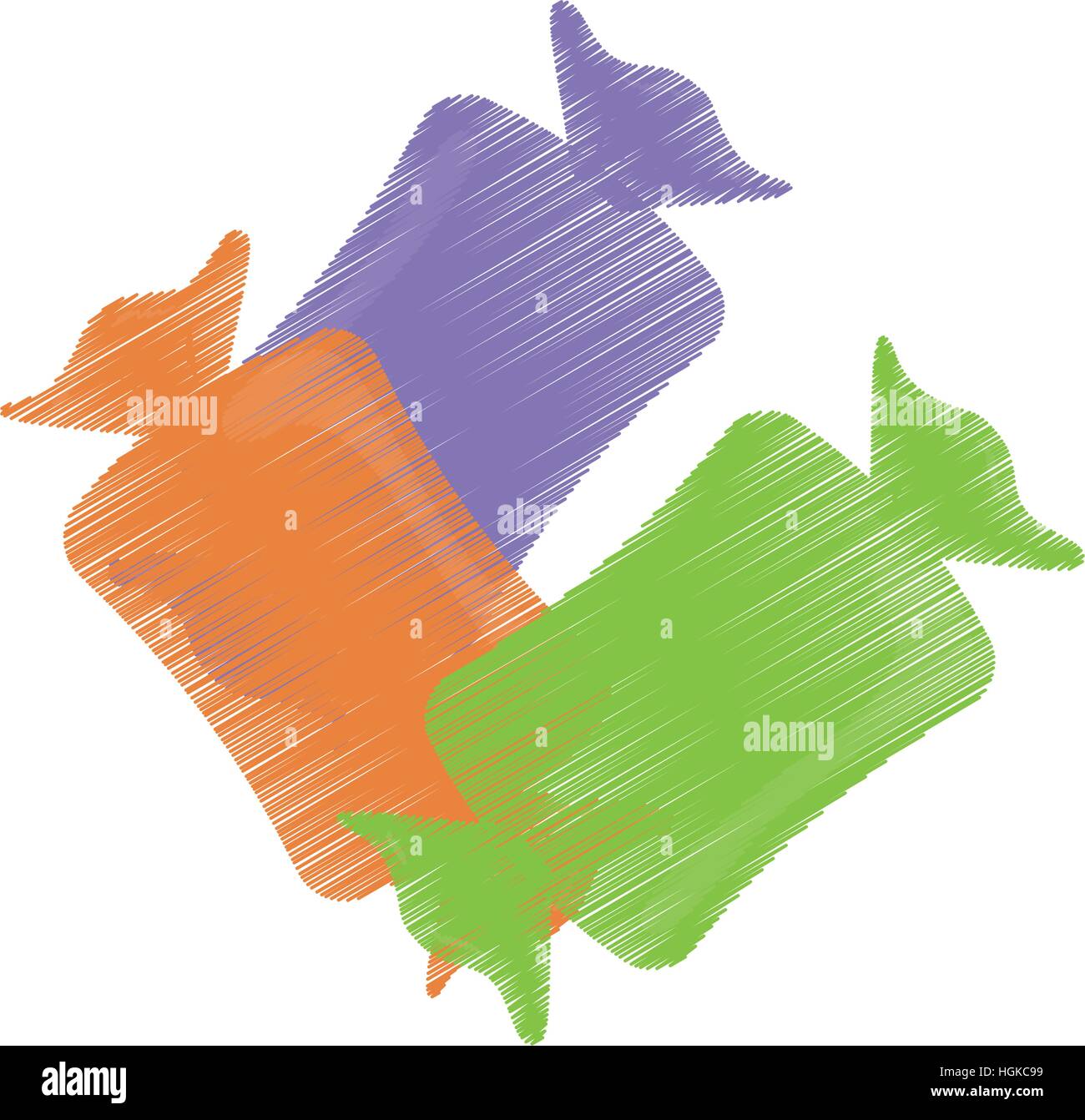 wrapped candy icon over white background. colorful design. vector ...