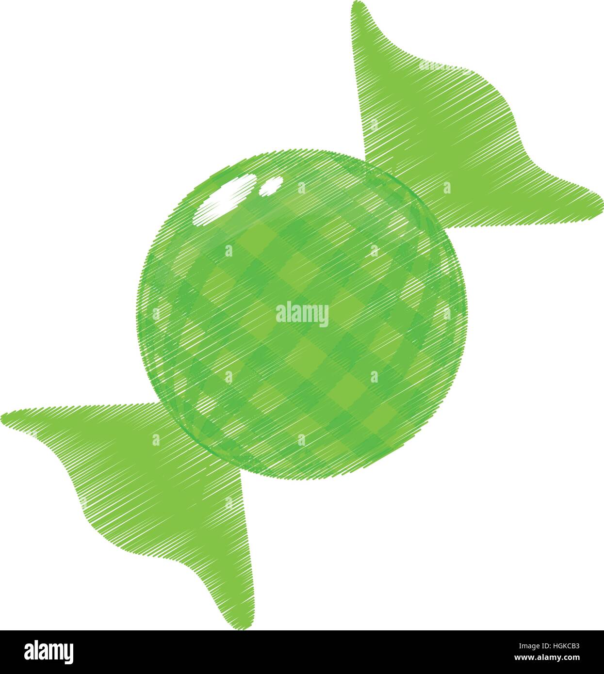 wrapped candy icon over white background. colorful design. vector ...