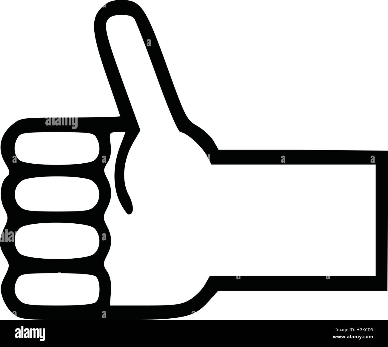 Hand icon with thumb up Stock Photo - Alamy