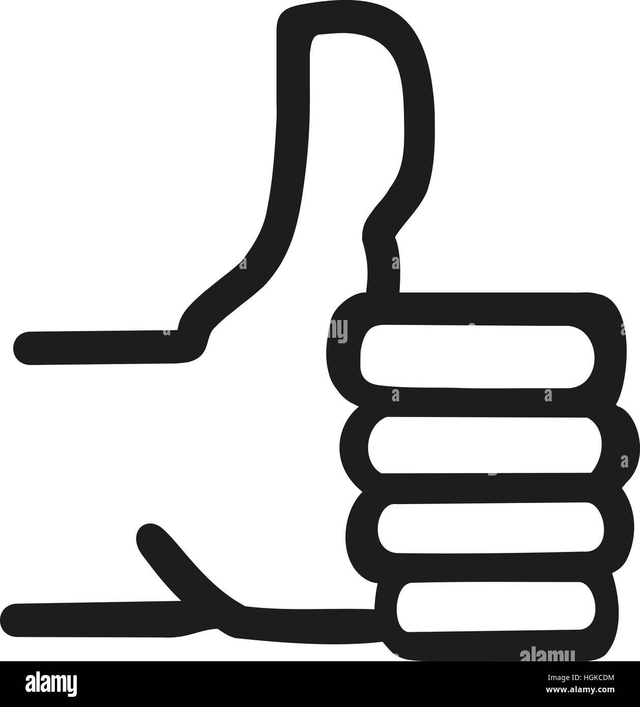 Hand symbol with thumb up Stock Photo - Alamy