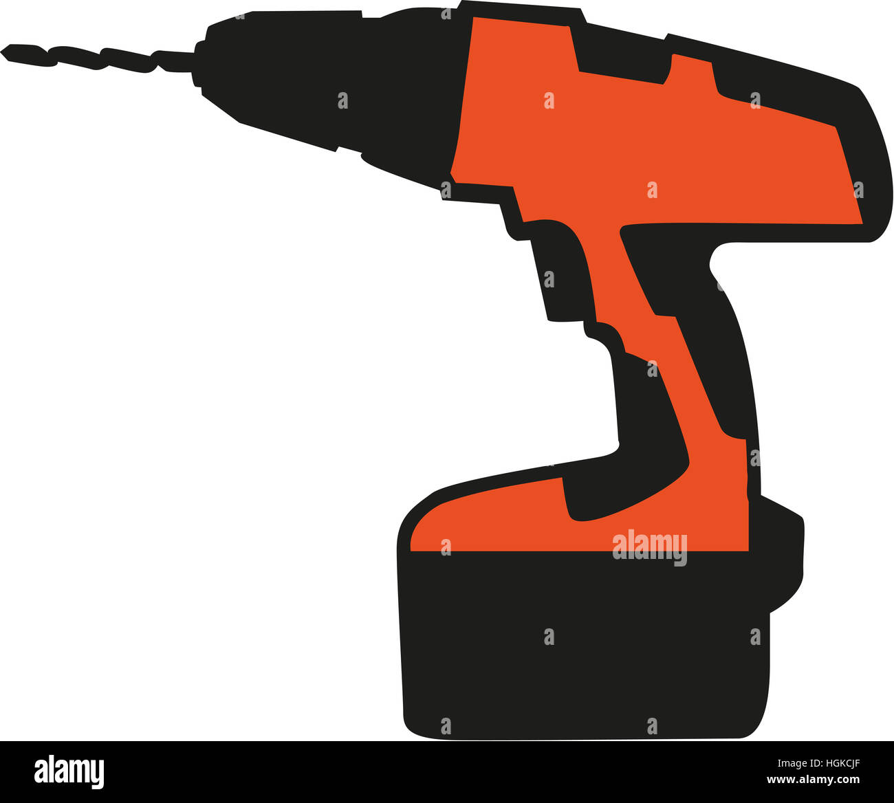 Orange Screwdriver - cordless Stock Photo - Alamy
