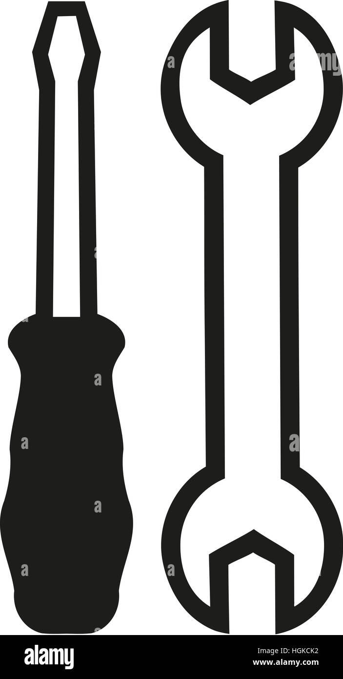 Wrench repair tool icon hi-res stock photography and images - Alamy