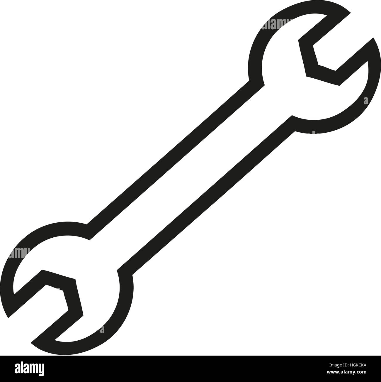 Wrench outline hi-res stock photography and images - Alamy